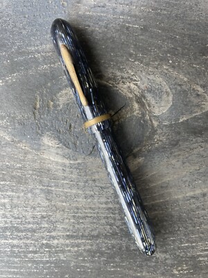 Vintage Blue Striated Conklin Fountain Pen With 14kt Gold Warranted Nib ...