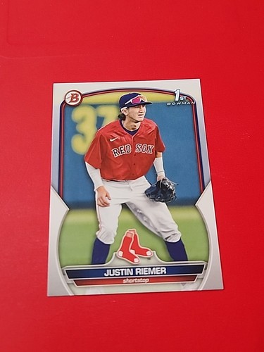 2023 Bowman Draft Paper Base BD-182 Justin Riemer - Boston Red Sox | eBay