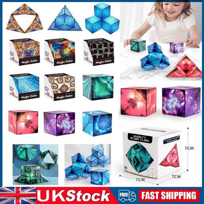 3D Magic Cube Shashibo Shape Shifting Box Anti Stress Hand Flip Puzzle ...