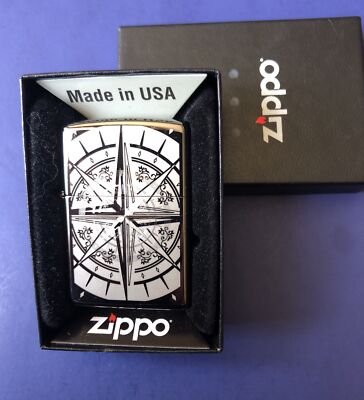 Zippo Lighter 29232, Nautical Star Compass Design New Sealed With Box ...