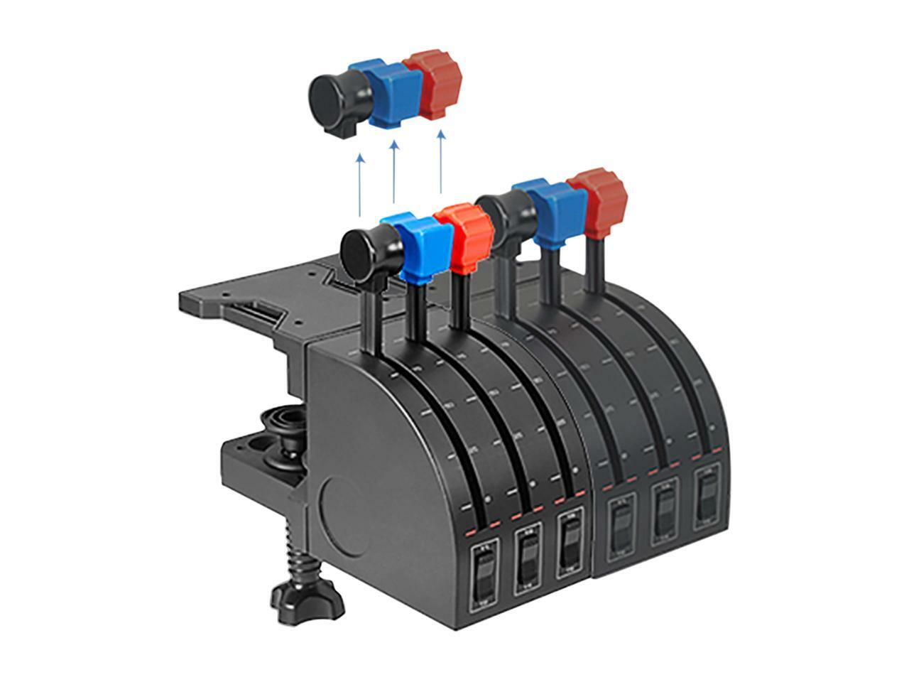 Logitech Flight Yoke System Professional Simulation Yoke and Throttle ...