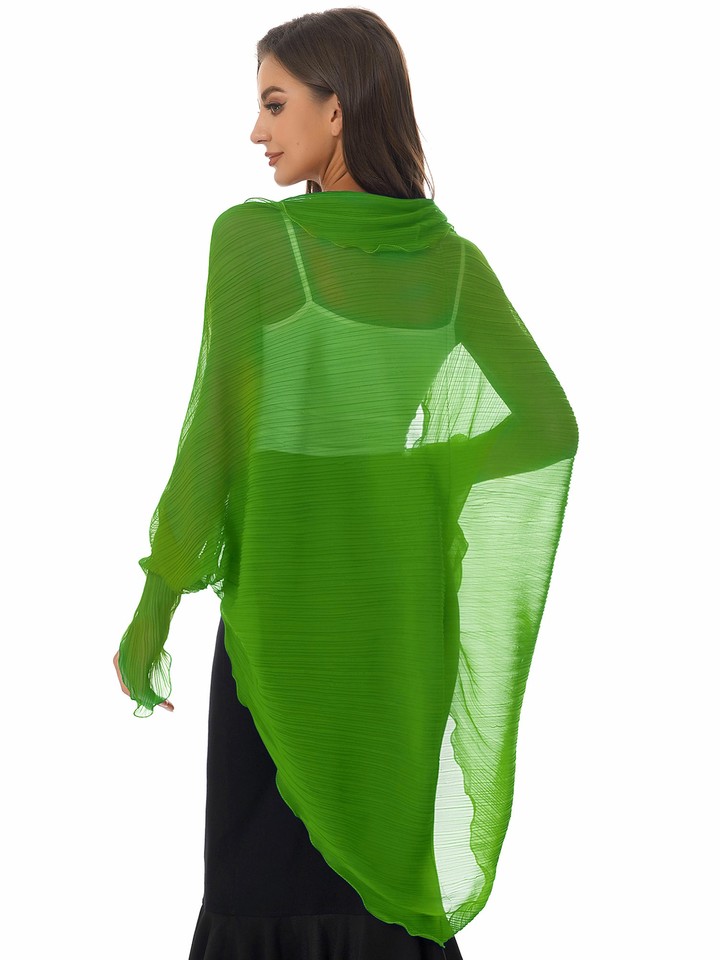 Women Chiffon Wraps Shawl 15 Colors Bolero Shrug Cover up for Evening ...