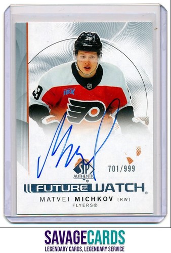 2024-25 SP Authentic Future Watch Auto Matvei Michkov RC Auto 701/999 #185 | eBay