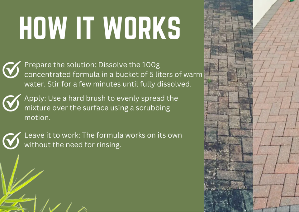 Driveway Cleaner For Brick Block Paving Moss Killer Algae Dirt Grease ...