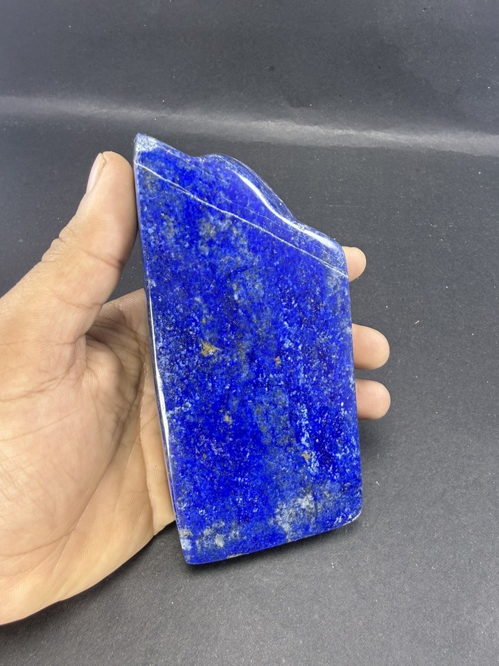 587g Natural Lapis Lazuli Polished Slab | Deep Blue Stone with Gold ...