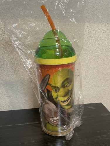 Shrek Cup With Straw Tumbler Cup Dream Works 2004 Official Merch Sealed ...