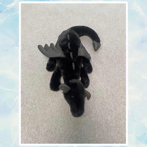 Jellycat Onyx Dragon Large 50cm Plush – Rare Retired Black Soft Toy ...