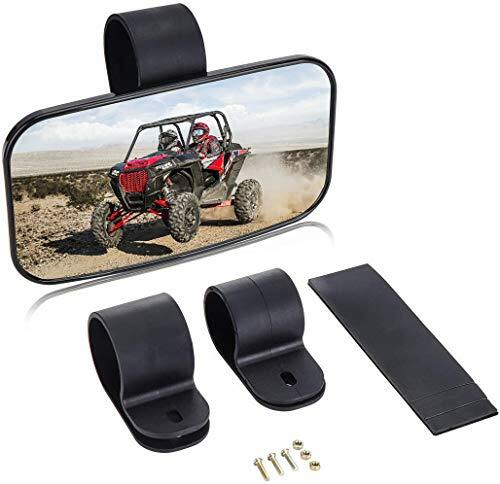 UTV Rearview Mirror KEMIMOTO UTV Center Rear View Mirror With LED Light ...