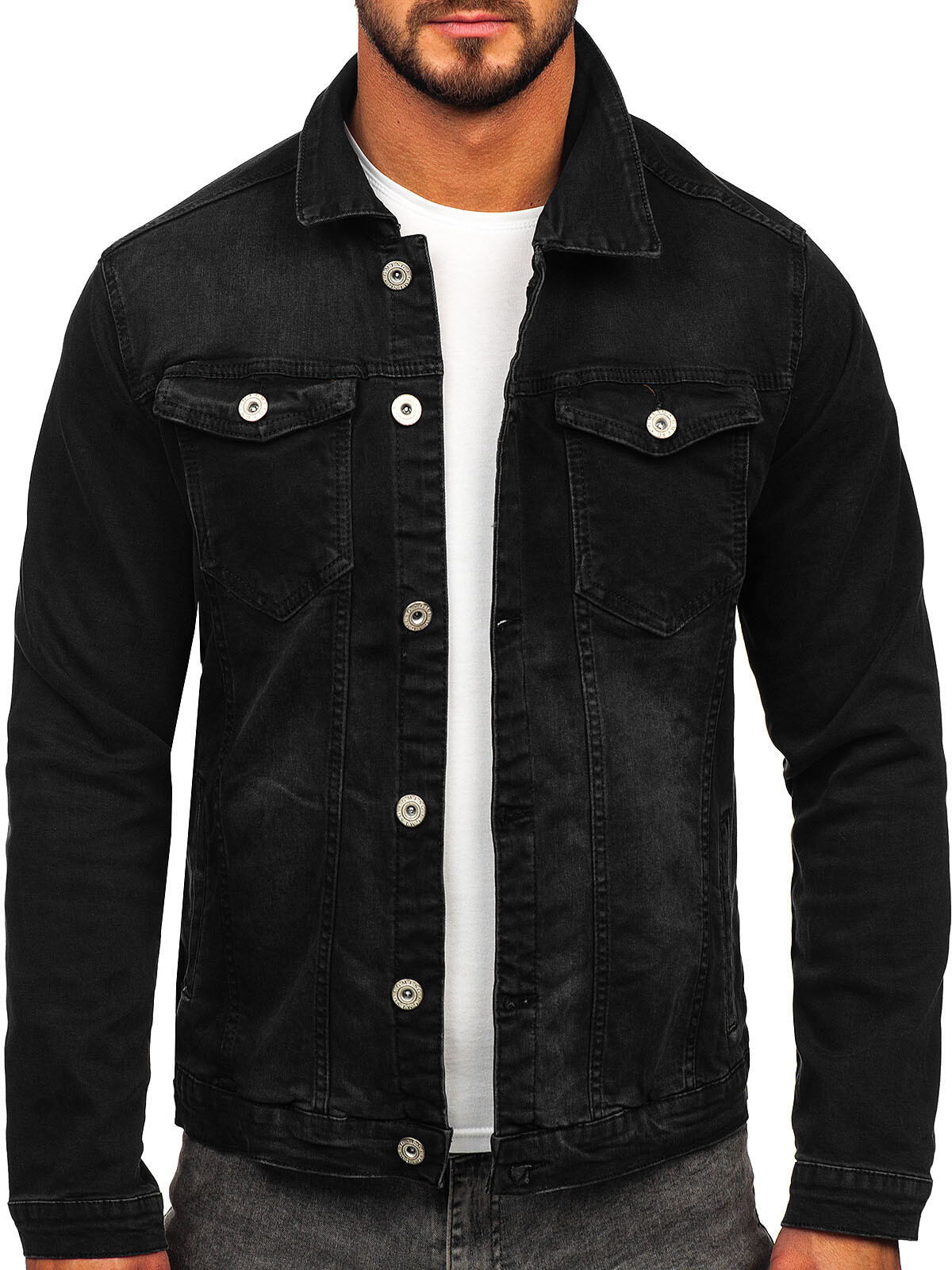 Jeansjacke Übergangsjacke Sweatjacke Jacke Casual Motiv Herren BOLF ...