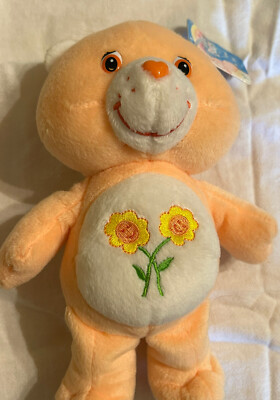 Care Bears 9" FRIEND BEAR Plush Stuffed Animal Squeeze & Hug 2004 With ...