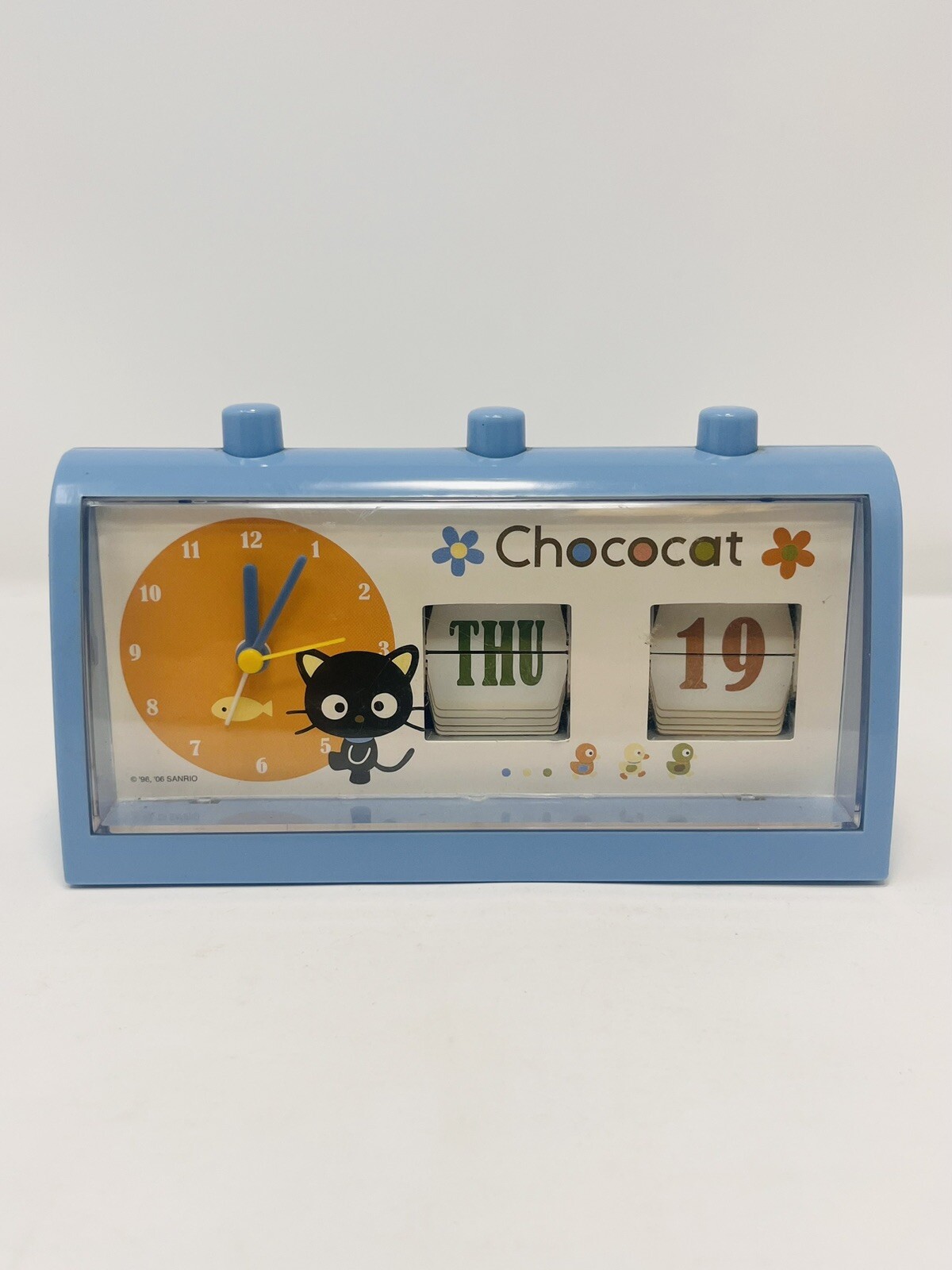Vintage Sanrio Chococat Flip Calendar & Alarm Clock Blue - 1996 | eBay