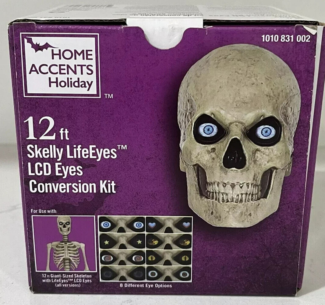 12 ft Skeleton Skelly LifeEyes LCD Eyes Conversion Kit Home Accents ...