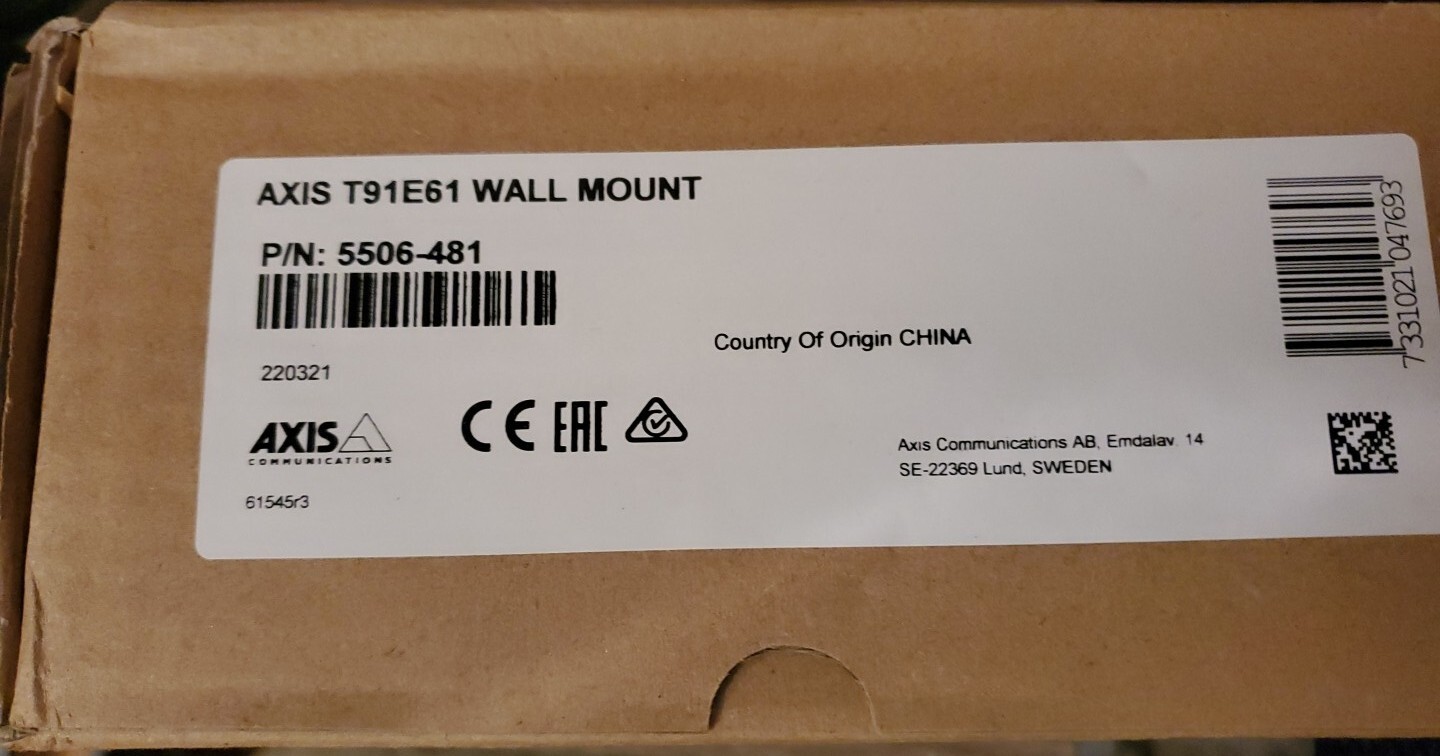 Axis T91E61 Wall Mounted Dome Security Camera (5506-481) | eBay