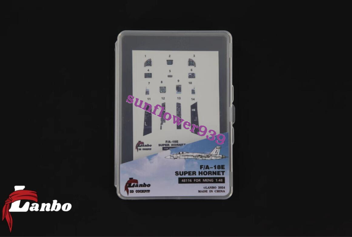 Lanbo Models 48116 3D Colorful Cockpit F-18E Super Hornet For MENG 1/48 ...