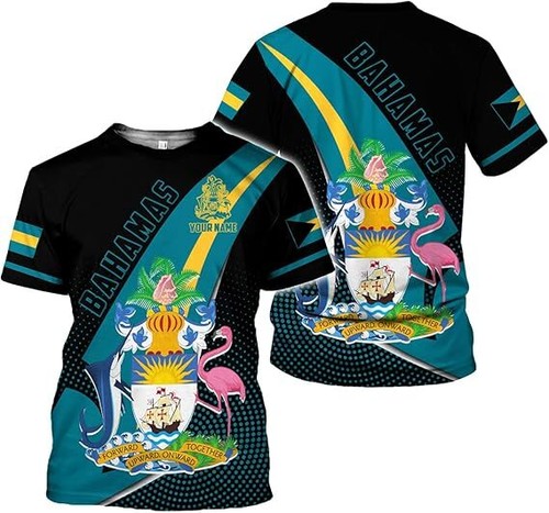 Custom Bahamas Shirt 3D Bahamas 50th Independence Shirts bahamas tshirt ...