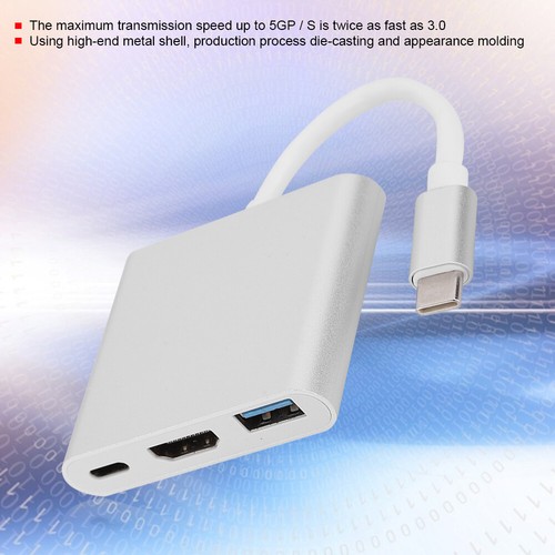 Type C To Converter Adapter 3 In 1 With Metal Shell SP5 | eBay