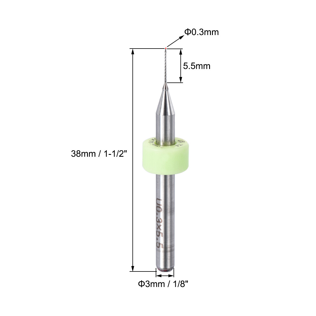 10pcs 0.3mm Carbide CNC Engraving Circuit Board Micro PCB Drill Bits ...