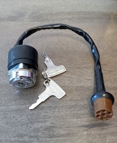 Vintage HONDA Ignition Starter Motorcycle Switch with 2 Keys Round Plug ...