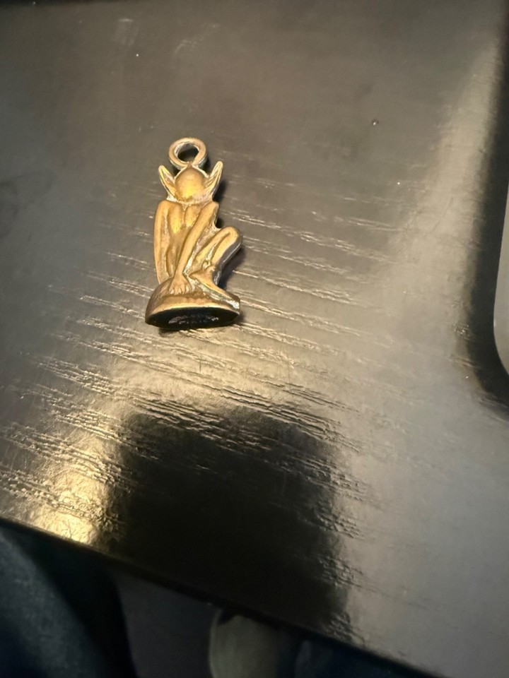 Vintage Lucky PIXIE Charm BRASS WIDECOMBE Pisky Piskie Pixy Pendant ...