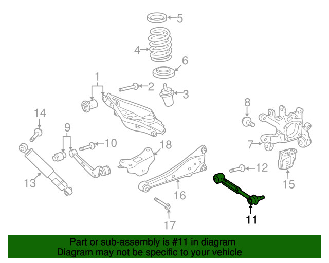 GENUINE OEM TOYOTA 11-18 RAV4 RIGHT OR LEFT REAR UPPER CONTROL ARM ...