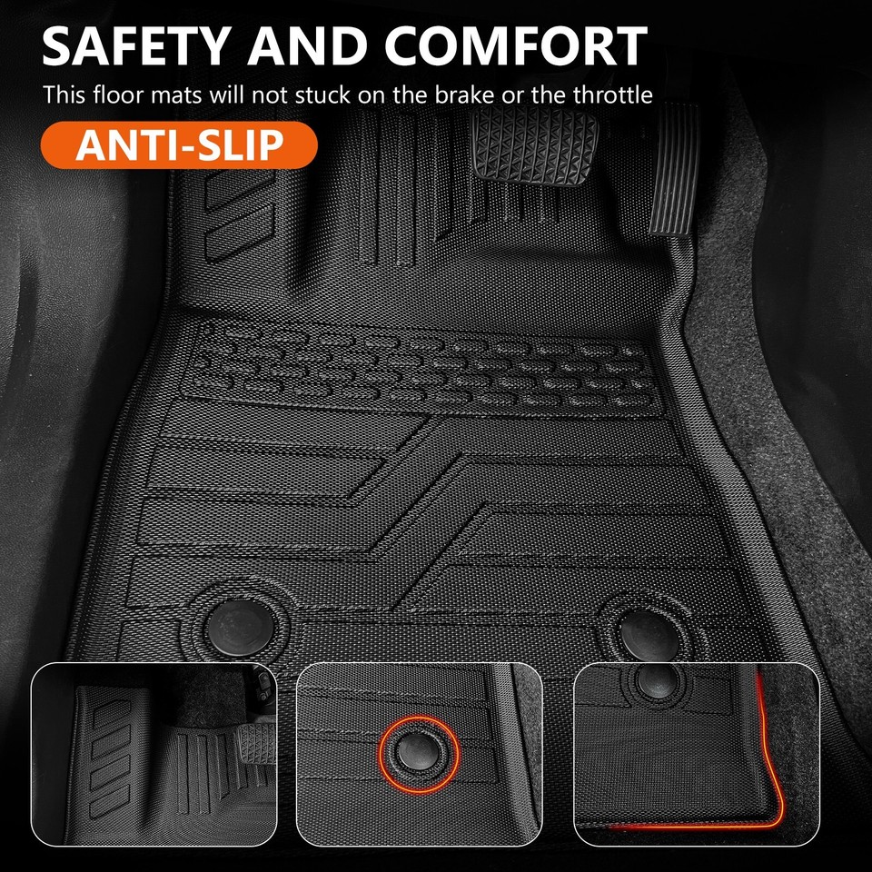 Floor Mats Cargo Liner Trunk Mat with Backrest Mats For 2024-2026 Chevy ...