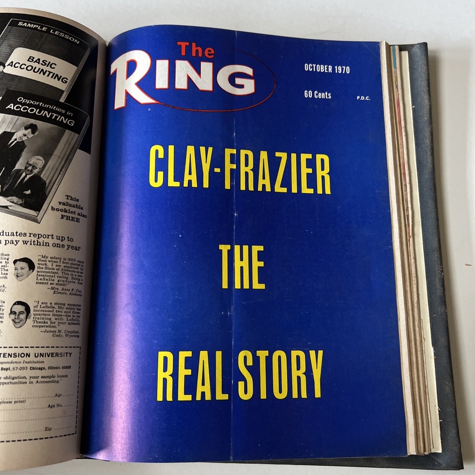 The Ring Magazine 12 Hard Bound Boxing Issues Jan 1970 -December 1970 ...
