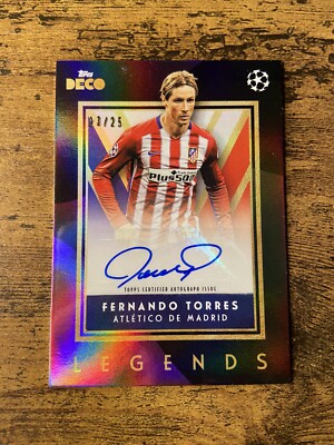 Topps Deco 23/24 Fernando Torres Legend Autograph /25 Atlético Madrid ...