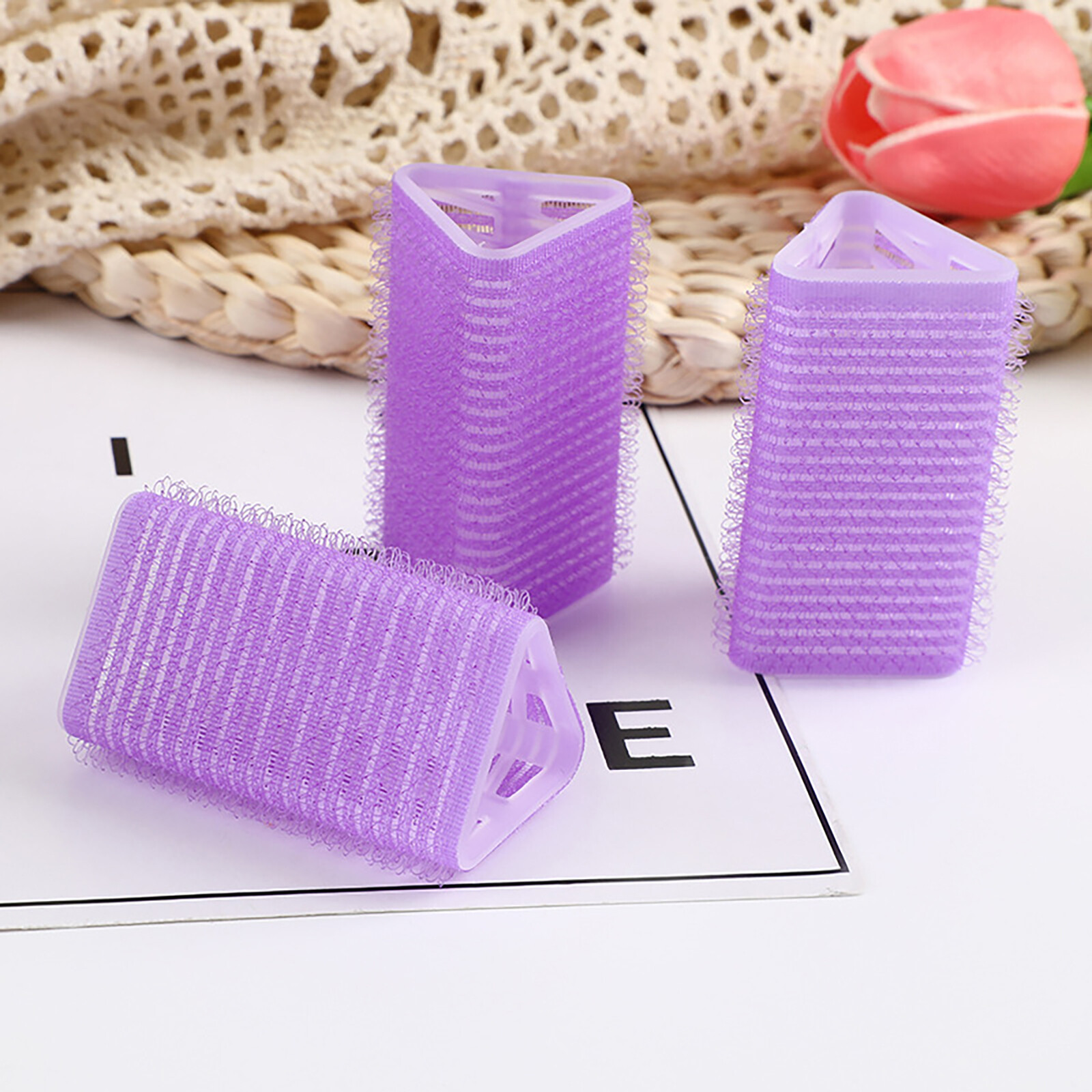 Self-adhesive Triangle Bangs Roller Women Curling Fluffy Air Bang Clips ...