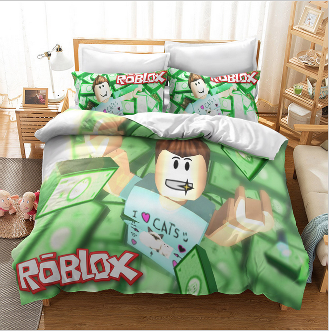 3D Printed Roblox Quilt/Doona/Duvet Cover Pillowcase Bedding Set Single ...