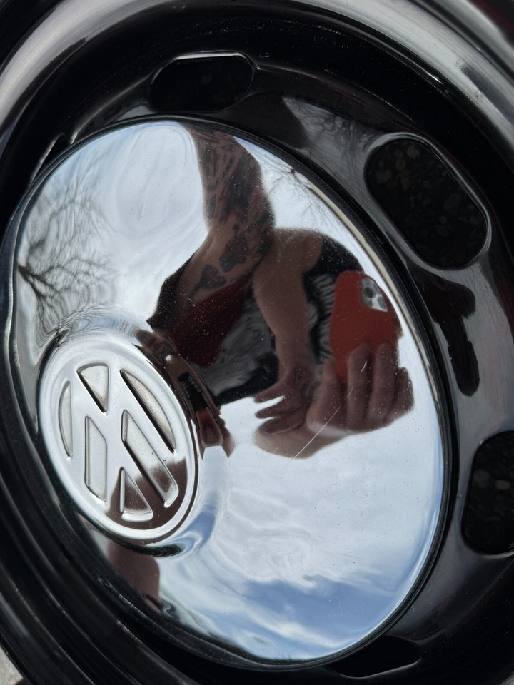 15" VOLKSWAGEN VW BEETLE 4X130 BLACK / CHROME RIMS WHEELS | eBay