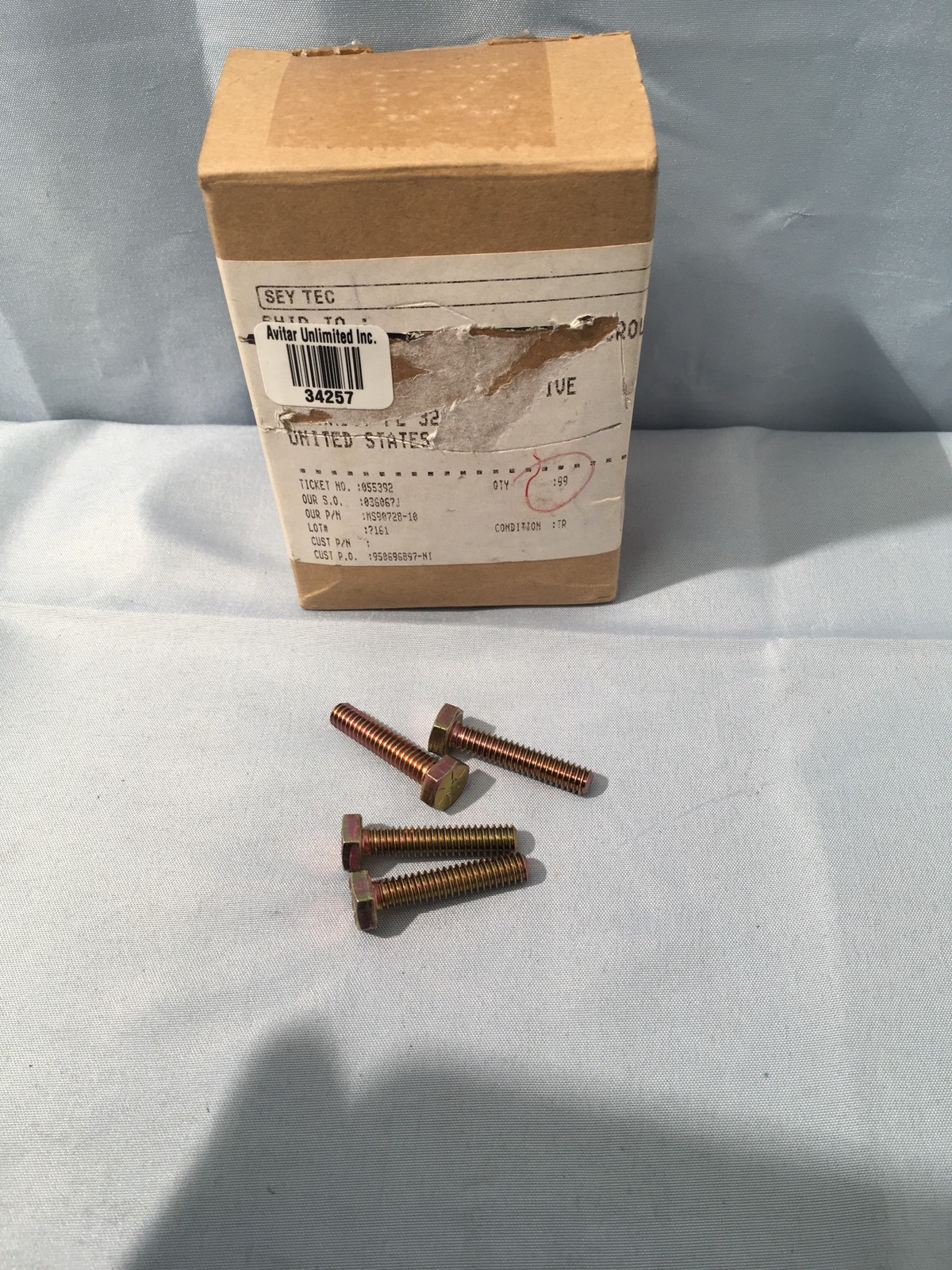 99 NEW MS90728-10 Mil-Spec 1/4-20 x 1-1/4" Grade 8 Hex Head Bolt Cad 2 ...