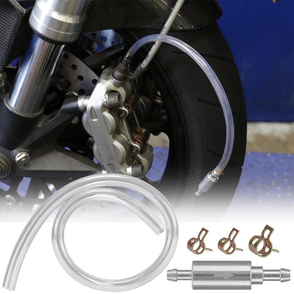 Car Motorcycle Clutch Brake Bleeder Hose One Way Valve Tube Bleeding ...
