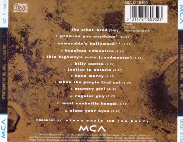 Steve Earle & The Dukes - The Hard Way - - CD | eBay UK