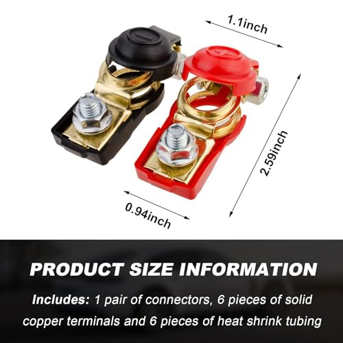 Negative & Positive Car Battery Terminal Connector Classification Kit ...