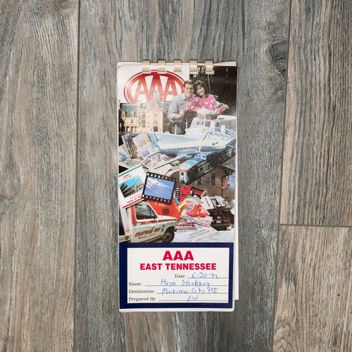 VTG 1997 AAA Triptik Knoxville TN to Mackinaw City MI Strip Map | eBay