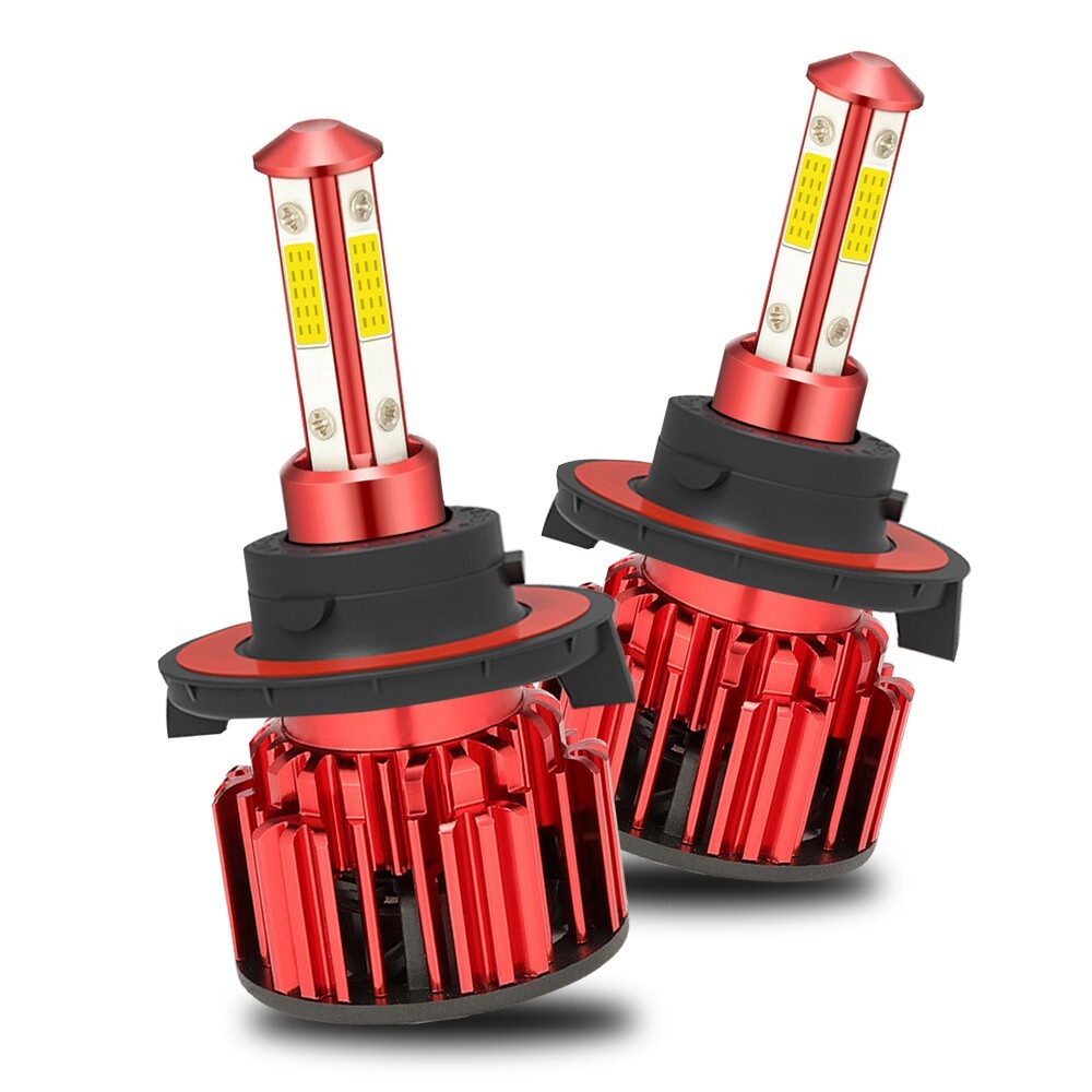 4PCS H13+H13 LED Headlight Bulbs Kit 240W 32000LM Hi/Lo Beam Super ...