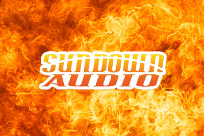 Sundown AUDIO Amp Subwoofer Stereo COMPETITION CAR Truck WINDOW STICKER ...