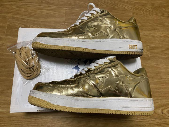 A Bathing Ape Bape Sta Color Gold 2009FS-001 Sneaker with Box Men Us10 ...