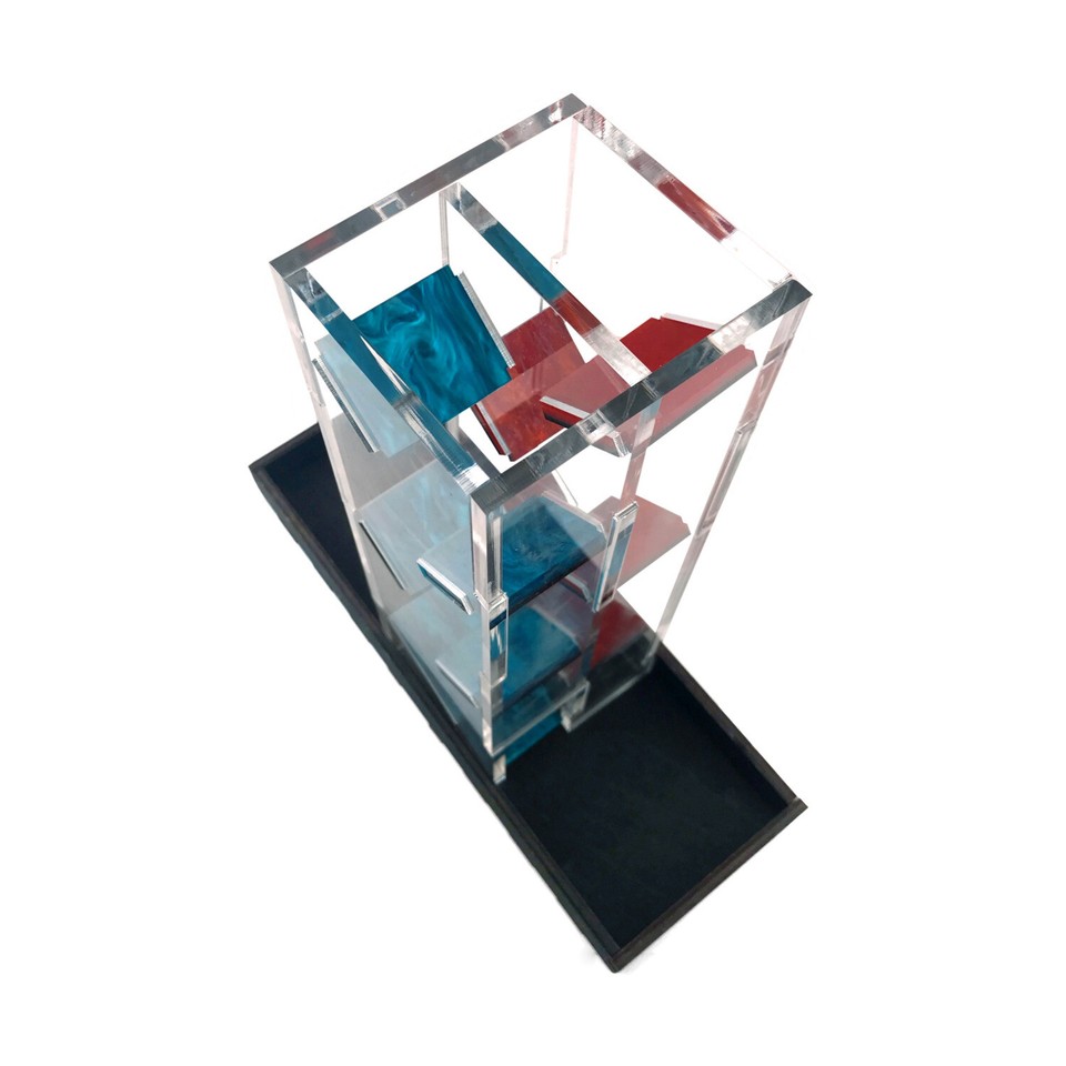 C4 Labs Dice Tower Dueling Dice Tower - Sky Blue/Orange New | eBay