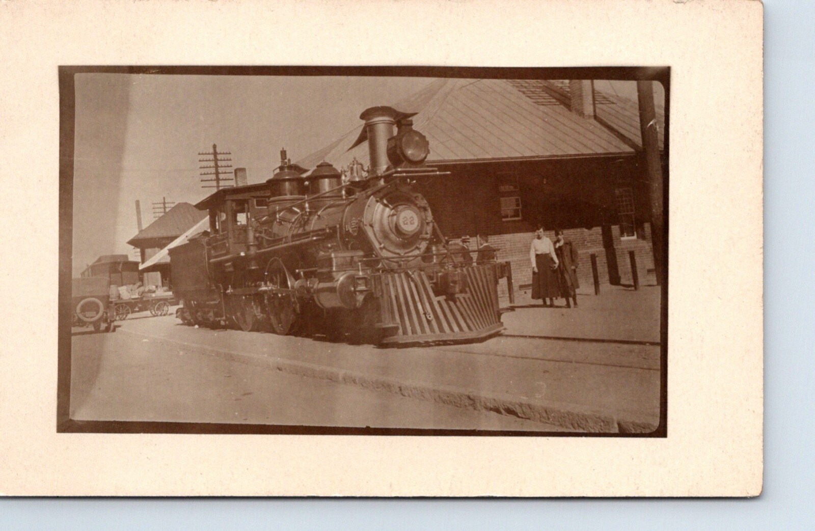 Real Photo Postcard Nevada Reno Virginia & Truckee Railroad Depot Train ...