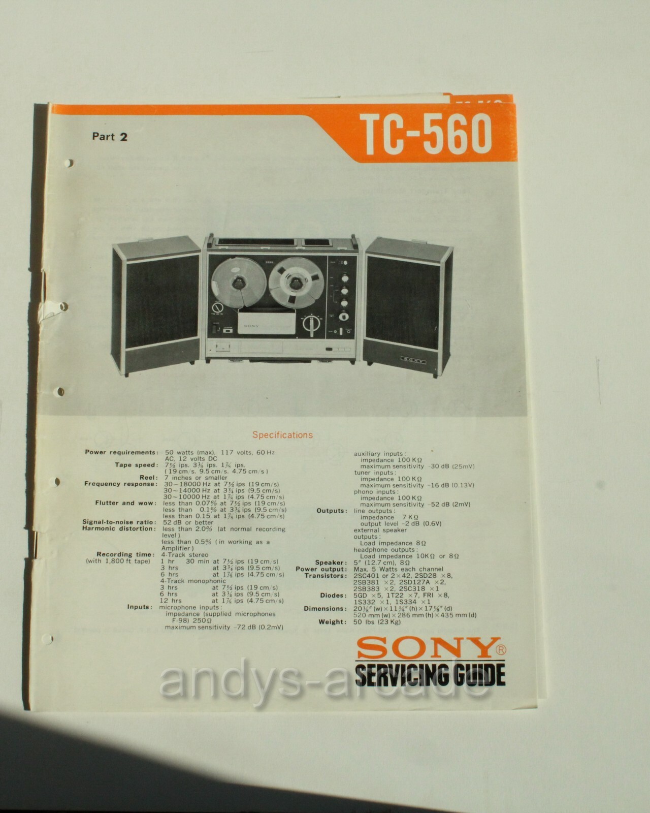 Sony TC-560 4 Track Solid State Stereo Reel to Reel Tape Recorder ...
