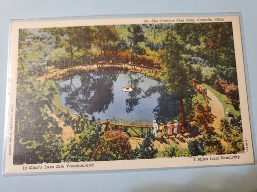 Vintage Postcard The Famous Blue Hole, Castalia, Ohio | eBay