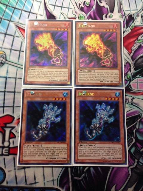 ** 2X FIRE HAND + 2X ICE HAND ** DRLG-EN046 EN047 ! MINT YUGIOH | eBay