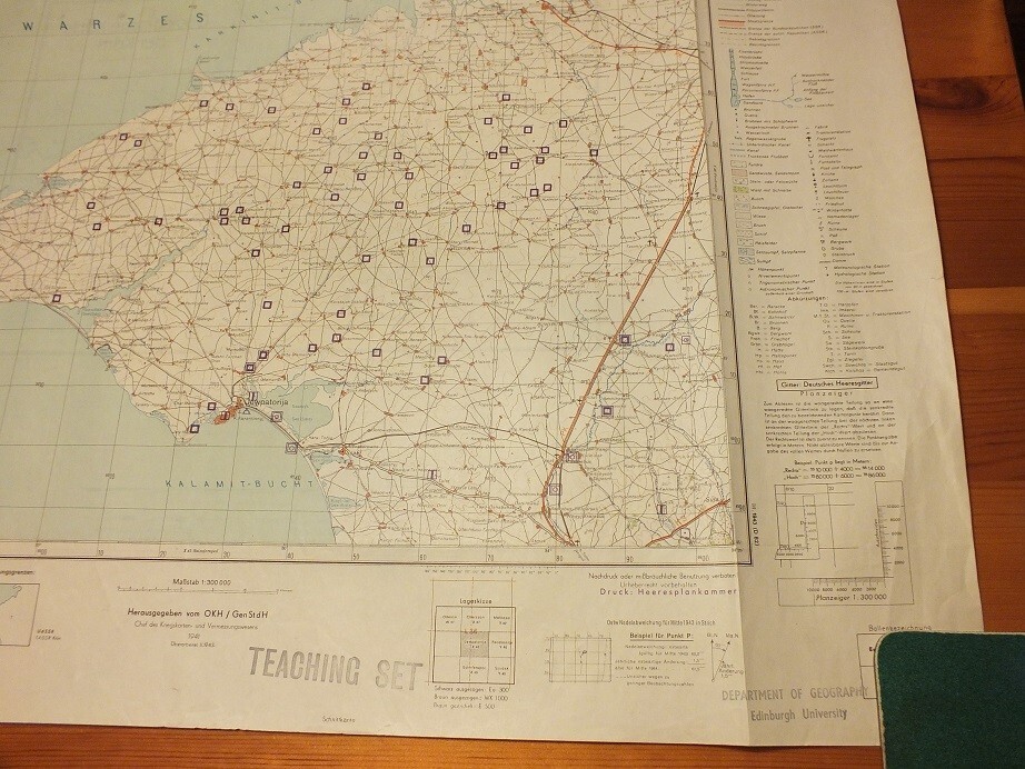 ORIGINAL WW2 GERMAN MAP OF CRIMEA AREA. 1941. 1:300000. Area around ...