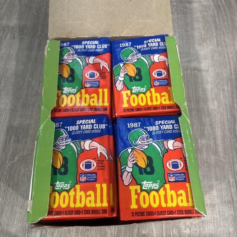 1987 Topps Football Wax Box Kelly, Cunningham, Walker, Flutie RCS | eBay