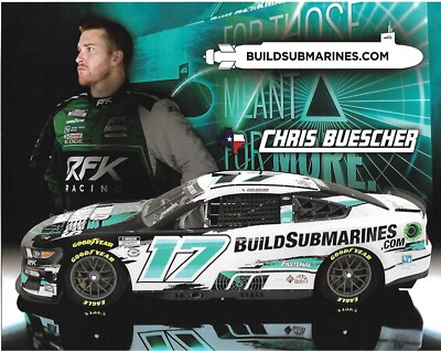 Chris Buescher NASCAR Build Submarines.com FORD Hero Card Front/Back | eBay