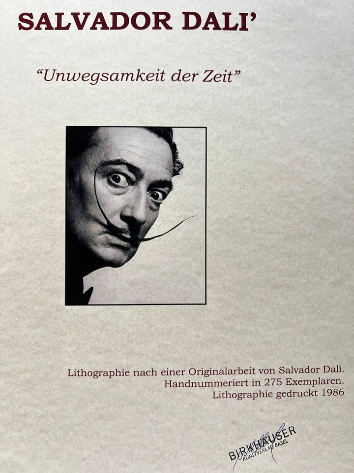 Salvador Dali Lithograph COA Original Signed Op Numbered In Pencil ...