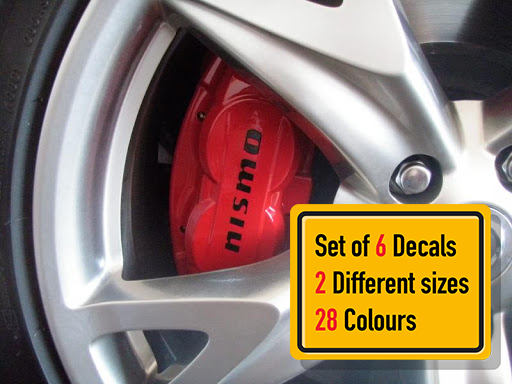 6 x Compatible with Nissan Nismo (Different Style) Brake Caliper Decals ...