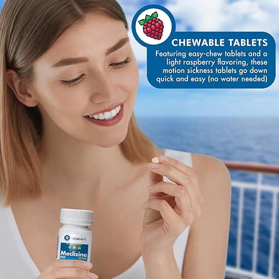Meclizine HCL 25mg 100 Tablets - Nausea, Dizziness & Vertigo Relief, 1 ...