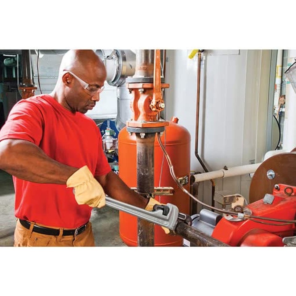 RIDGID 31100 Model 818 Aluminum Straight Pipe Wrench, 18-inch Plumbing ...